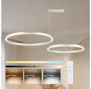 Brilagi - LED Stmívatelný lustr na lanku PORTOFINO LED/98W/230V stříbrná + DO