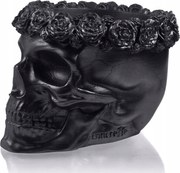 Květináč Skull Flowers Black Metallic Poli 11 cm