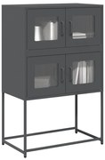 Skříň highboard antracitová 68x39x107 cm ocel