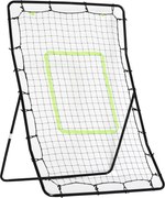 HOMCOM Rebounder pro fotbal přenosný s odrazovou sítí a pásmem pro baseball, basketbal a fotbalové branky pro trénink dětí a dospívajících 75x126cm, Č