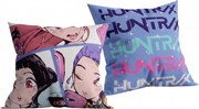 Polštář KPop Demon Hunters HUNTR/X - Koláž dívčího tria - 40x40 cm