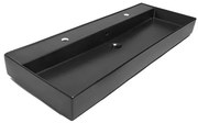 Umyvadlo SAT Infinitio 121,4x46,9 cm černá mat dva otvory pro baterii SATINF12046BKM