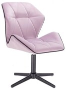 LuxuryForm DESIGN Otočná židle MILANO MAX VELUR na černém kříži - levandule