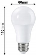 BERGE LED žárovka E27 - 11W - s mikrovlnným senzorem pohybu a soumraku - neutrální bílá