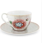Pip Studio Spring to Life šálek s podšálkem 280ml bily