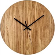KUBRi HRC0100 - Dubové hodiny řízené signálem s tichým chodem a minimalistickým designem