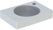 Geberit Preciosa II - Umývátko 40x28x10 cm, otvor pro baterii vpravo, bez přepadu, bílá 273240000