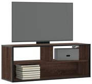 TV skříňka hnědý dub 100 x 31 x 39,5 cm kompozitní dřevo a kov
