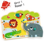 Vkládací zvukové puzzle na desce - Baobab