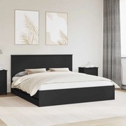 Rám postele se zásuvkou Černá 200 x 200 cm Inženýrské dřevo 3409427