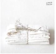 Bílé prostěradlo s příměsí lnu 230x270 cm – Linen Tales