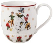 Villeroy & Boch Vánoční porcelánový hrnek Toy’s Fantasy, Stavění sněhuláka, 0,45 l 14-8332-4863