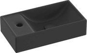Ravak Veda 400 - Umývátko 41x22 cm, bez přepadu, otvor pro baterii vlevo, matná černá XJXLD240000
