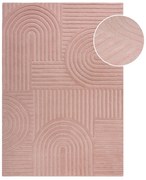 Růžový vlněný koberec Flair Rugs Zen Garden, 120 x 170 cm