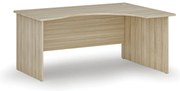 Ergonomický kancelářský psací stůl PRIMO WOOD, 160x120 cm, pravý, dub přírodní