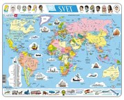 Larsen Vzdělávací puzzle Svět Politická mapa 107 dílků