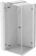 Mexen Lunar T, sklápěcí sprchový kout levý 110 x 110 cm, 8mm čiré sklo, grafitový profil, 834T-110-110-95-00-L