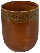Hnědý keramický hrnek se zelenou barvou pod glazurou – 150 ml
