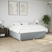 Rám postele bez matrace světle šedý 180 x 200 cm textil 3284750