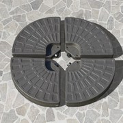 Stojan na slunečník naplnitelný 17 kg vody nebo 25 kg písku z HDPE v kávové barvě 100x100x10,5 cm pro slunečníky | Aosom.de