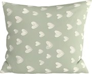 Povlak na polštář z mikrovlákna STARS HEARTS 45x45 cm, zelený