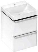 Hansgrohe Xelu Q - Skříňka s umyvadlem, 63x48x50 cm, 2 zásuvky, lesklá bílá/chrom 54368000