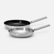 Fabini Sada pánví Lucca 4.0 Standard, ø 26 cm, 2 díly - Nerezová beznýtová pánev z vícevrstvé nerezové oceli + nepřilnavá nerezová beznýtová pánev s keramickým povrchem z vícevrstvé nerezové oceli