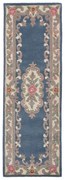Modrý vlněný koberec Flair Rugs Aubusson, 67 x 210 cm