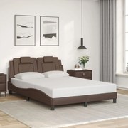 Rám postele Viana bez matrace hnědý 140x190 cm umělá kůže 3208091