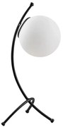 Černobílá stolní lampa se skleněným stínidlem (výška 43 cm) Yay – Opviq lights