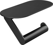 Hansgrohe WallStoris, držák toaletního papíru s poličkou, černá matná, HAN-27928670