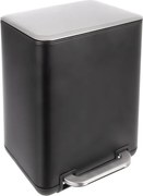 Černý nášlapný odpadkový koš z nerezové oceli 6 l Black – Orion