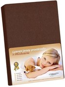 Prostěradlo bellatex jersey s elastanem - 100 x 200 cm - tmavě hnědá