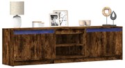 TV skříňka s LED kouřový dub 180 x 34 x 50 cm kompozitní dřevo 3307916