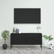 TV skříňka černá 105 x 35 x 50 cm ocel