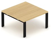 NABYTEK-DESIGNOVY.CZ - DESK0860U - Konferenční stolek EPIC, 80/120cm, ocelová podnož U, výška 54cm, dub/černá