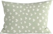 Povlak na polštář z mikrovlákna STARS HEARTS 50x70 cm, zelený