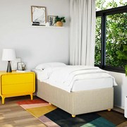 Rám postele bez matrací krémově 80x200 cm textil 3284898