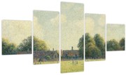 Obraz - Camille Pissarro, Hampton Court Green, reprodukce (125x70 cm)