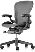 Kancelářská židle herman miller aeron, velikost b, pro tvrdé podlahy - černá