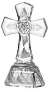 Crystal Bohemia skleněný kříž Cross 175 mm
