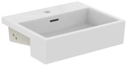 Ideal Standard Extra - Umyvadlo polozápustné, 50x42 cm, s přepadem, otvor pro baterii, bílá T373501