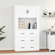Fionshop 263887295 Skříň highboard bílá kompozitní dřevo