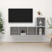 2dílný set TV skříněk betonově šedý dřevotříska 3079803