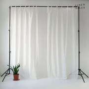 Bílá lněná záclona 130x300 cm White – Linen Tales