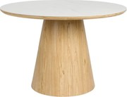 Kulatý jídelní stůl s deskou z kamene ø 115 cm Almira – White Label