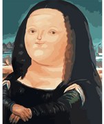 Malování podle čísel na plátno Fat Mona Lisa, 50x40 cm
