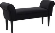 HOMCOM Pěnová Lavice, Čalouněná Lavice, Sedací Lavice, Chodbičková Lavice do Ložnice, nosnost až 130 kg, Plátno, Černá, 102 x 36 x 51 cm | Aosom
