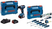 Bosch - 18V AKU vrtací šroubovák GSR 18V-65, s příslušenstvím, 2x aku 5,0 Ah Li-Ion, nabíječka 0615A5007K