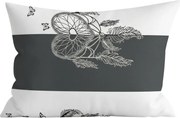 Polybavlněný povlak na polštář TIRSO POLY 50x70 cm, šedo-bílý knoflík